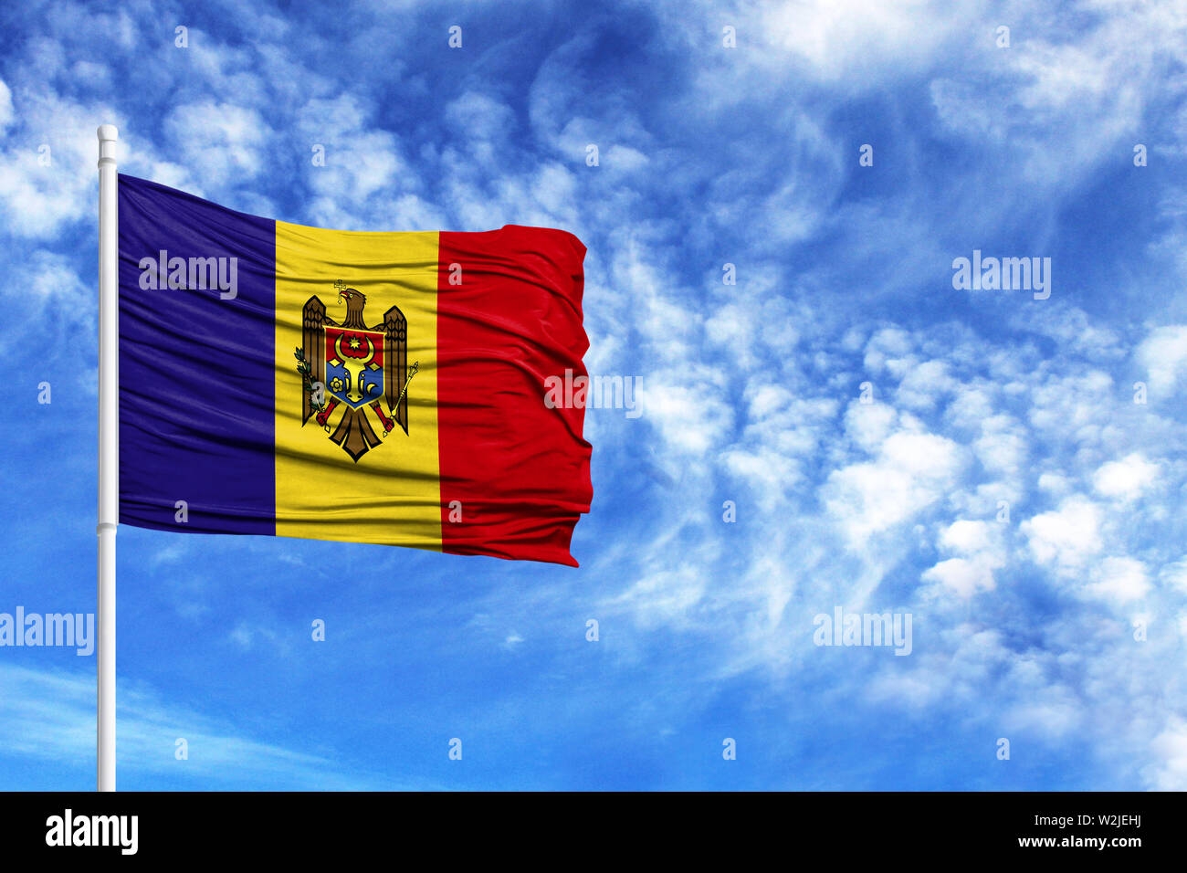 Waving moldova flag in hi-res stock photography and images - Alamy