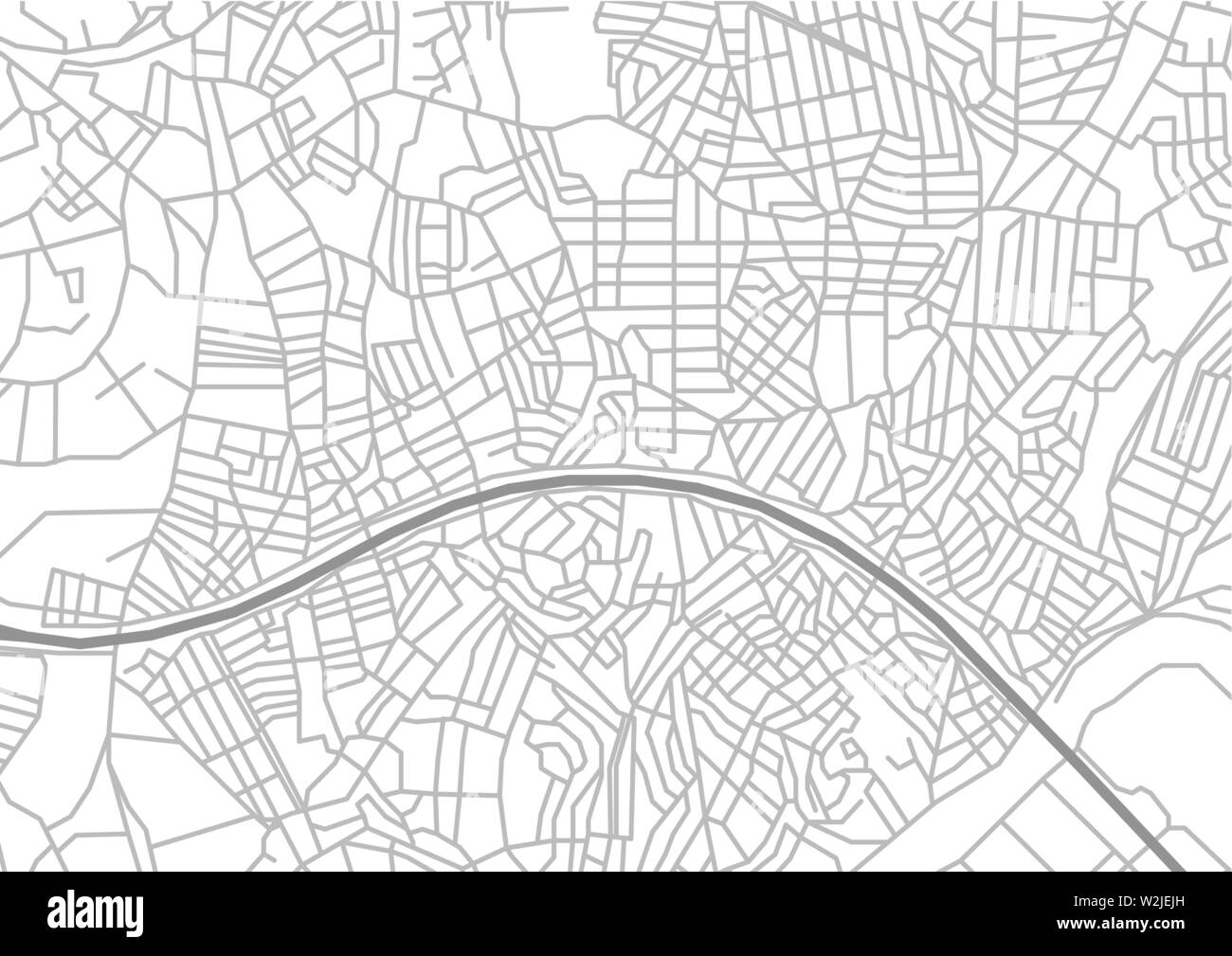 Vector abstract city map in black and white Stock Vector Image & Art ...