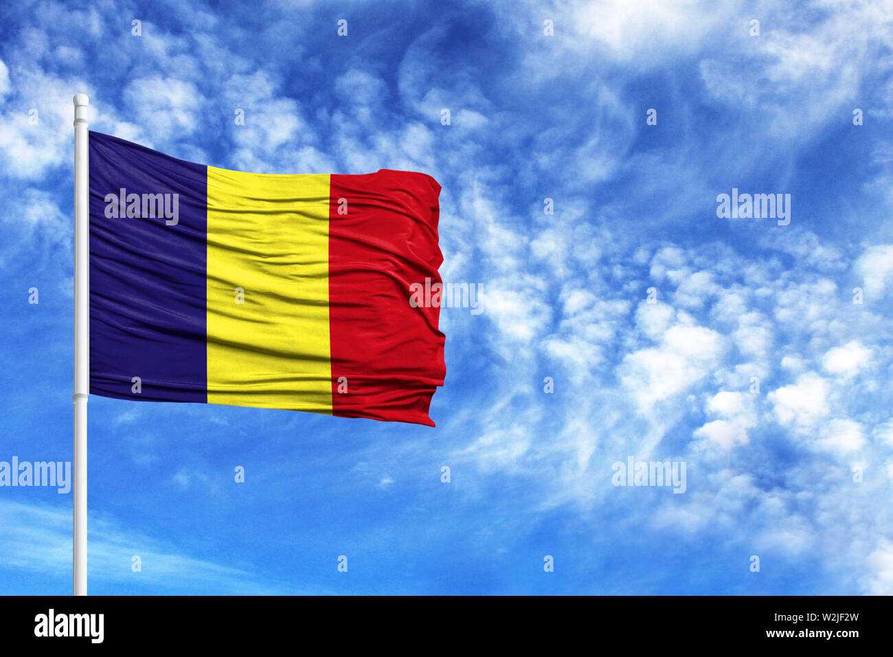 Romania nation national flag close hi-res stock photography and images ...