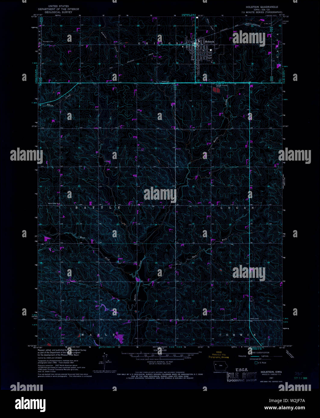 Holstein iowa map hi-res stock photography and images - Alamy