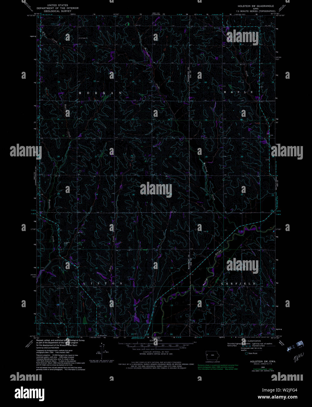 Holstein iowa map hi-res stock photography and images - Alamy