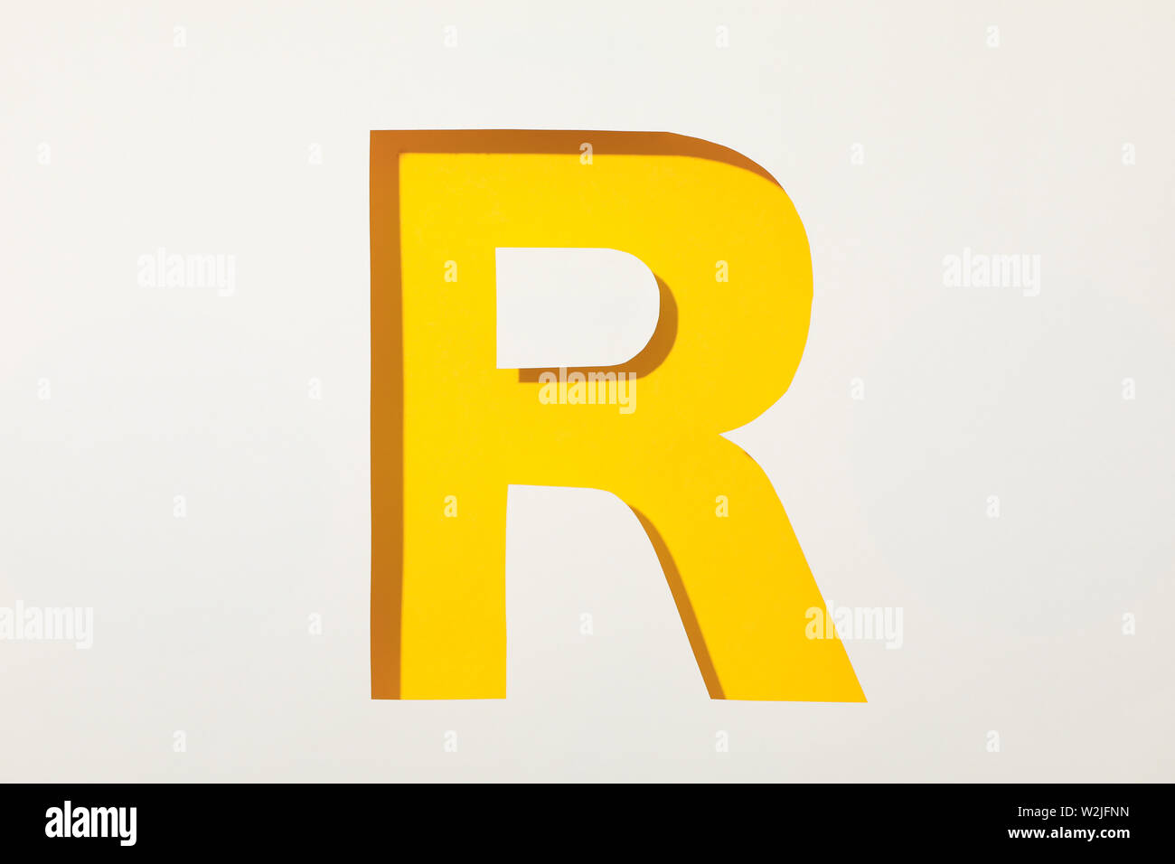 Color letter R on white background, space for text Stock Photo - Alamy