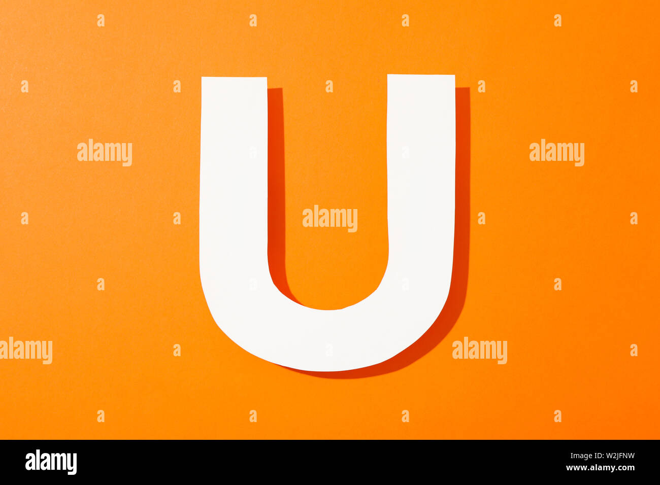 Cut out paper letter u hi-res stock photography and images - Alamy