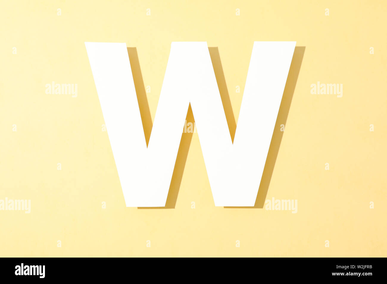 Cardboard cut out letter w hi-res stock photography and images - Alamy