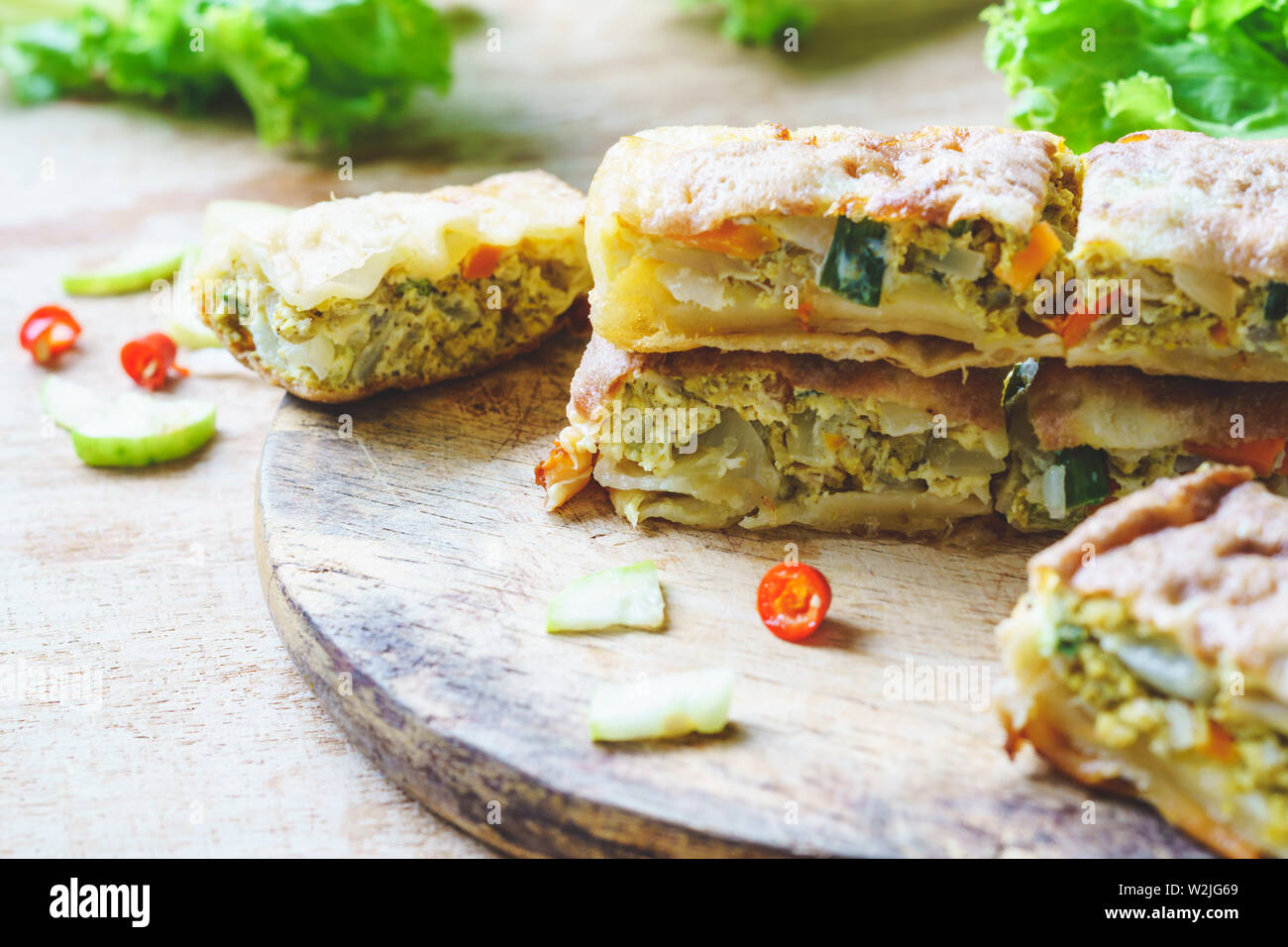 Pan fried stuffed bread hi-res stock photography and images - Alamy