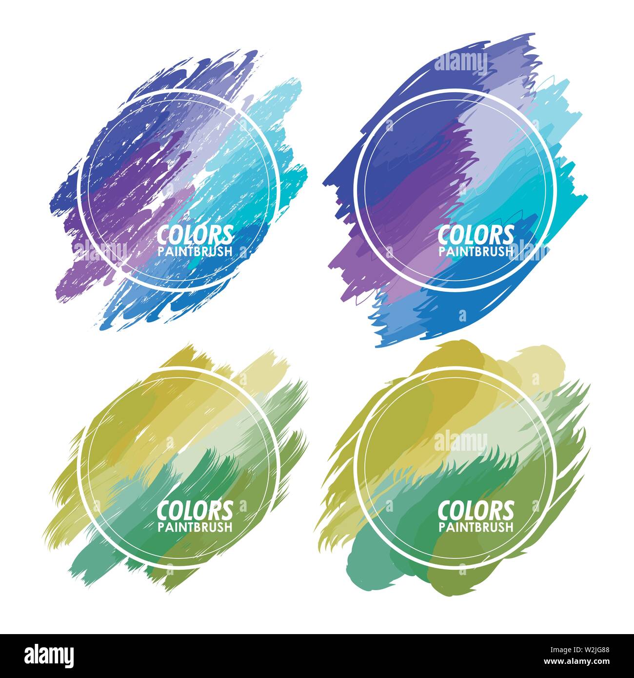 brush stroke symbols emblems cartoon Stock Vector Image & Art - Alamy