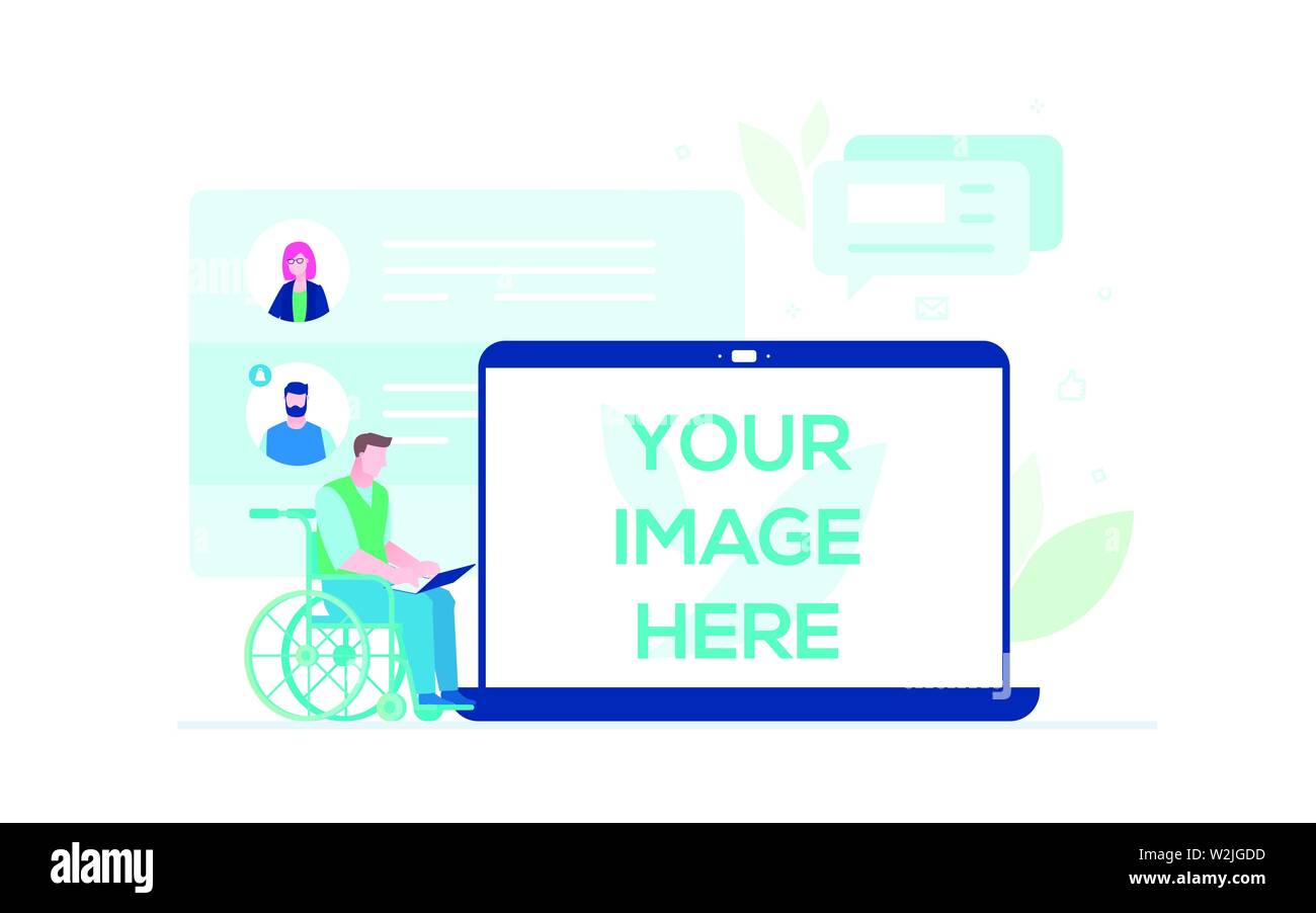 Business communication - colorful flat design style illustration Stock ...