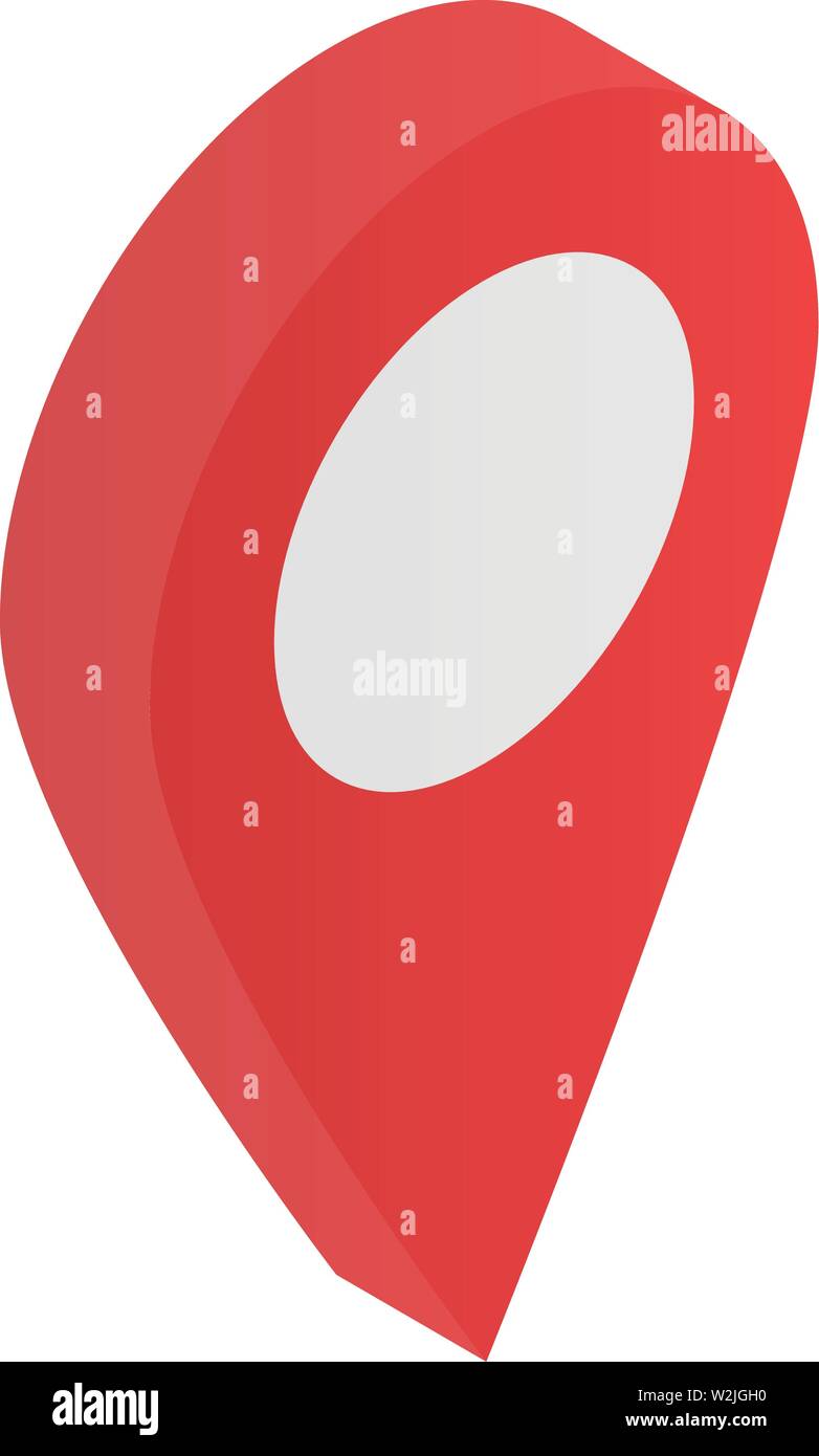 Gps red pin icon, isometric style Stock Vector Image & Art - Alamy
