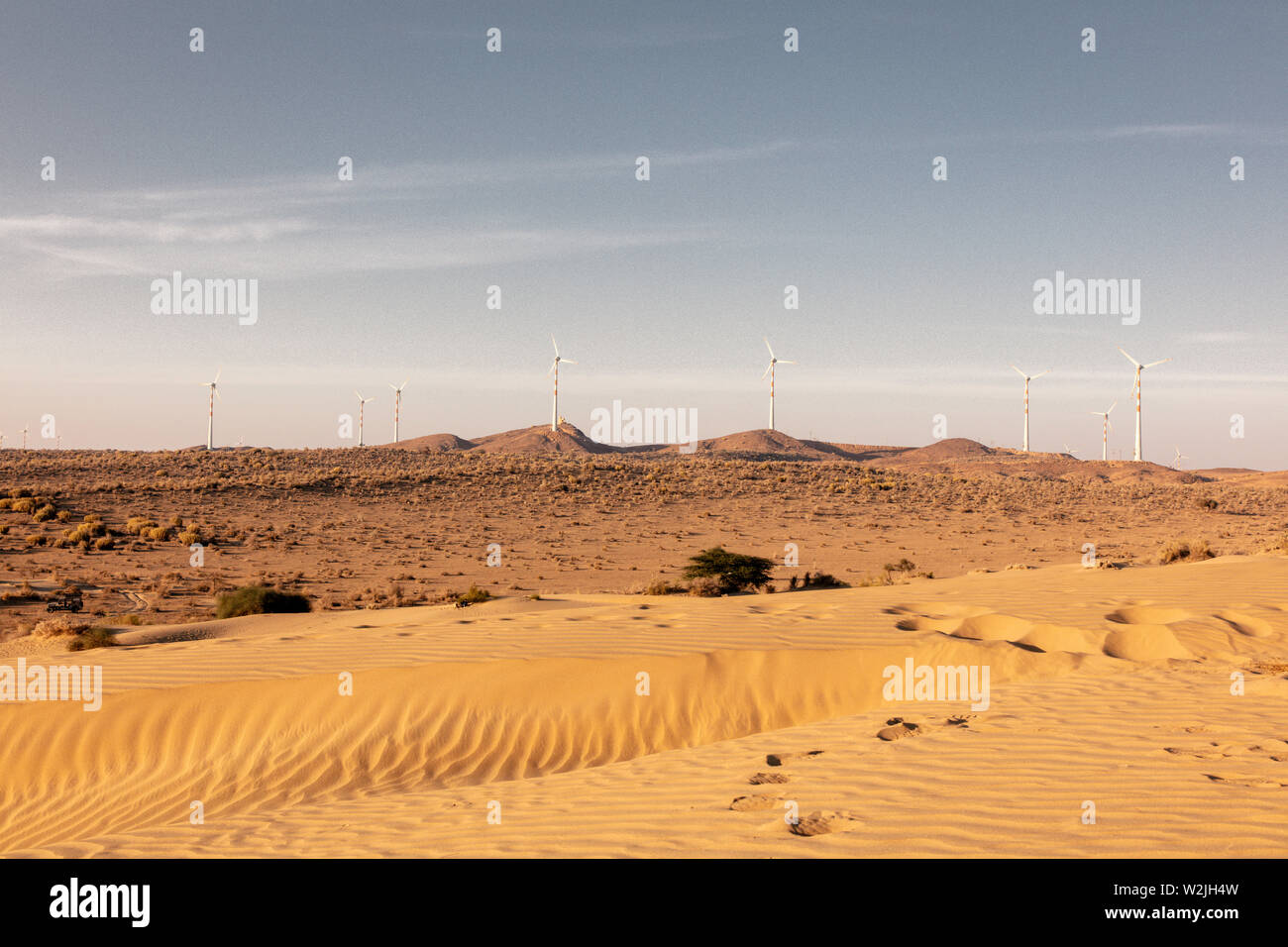thar desert landscape, view of thar zone, in the rajasthan Stock Photo ...