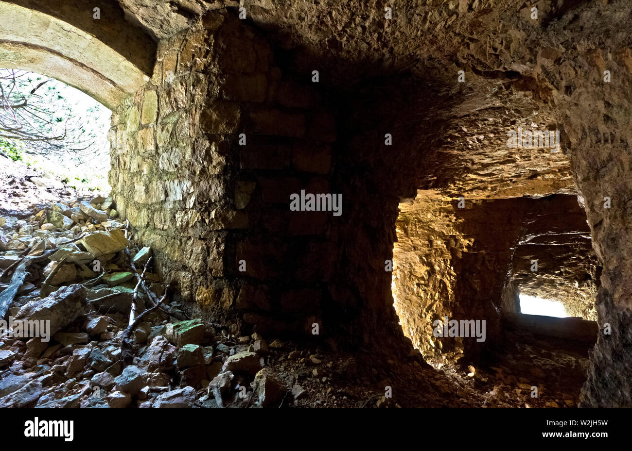 Italian underground cave of the Great War. Campogrosso Pass, Vicenza ...