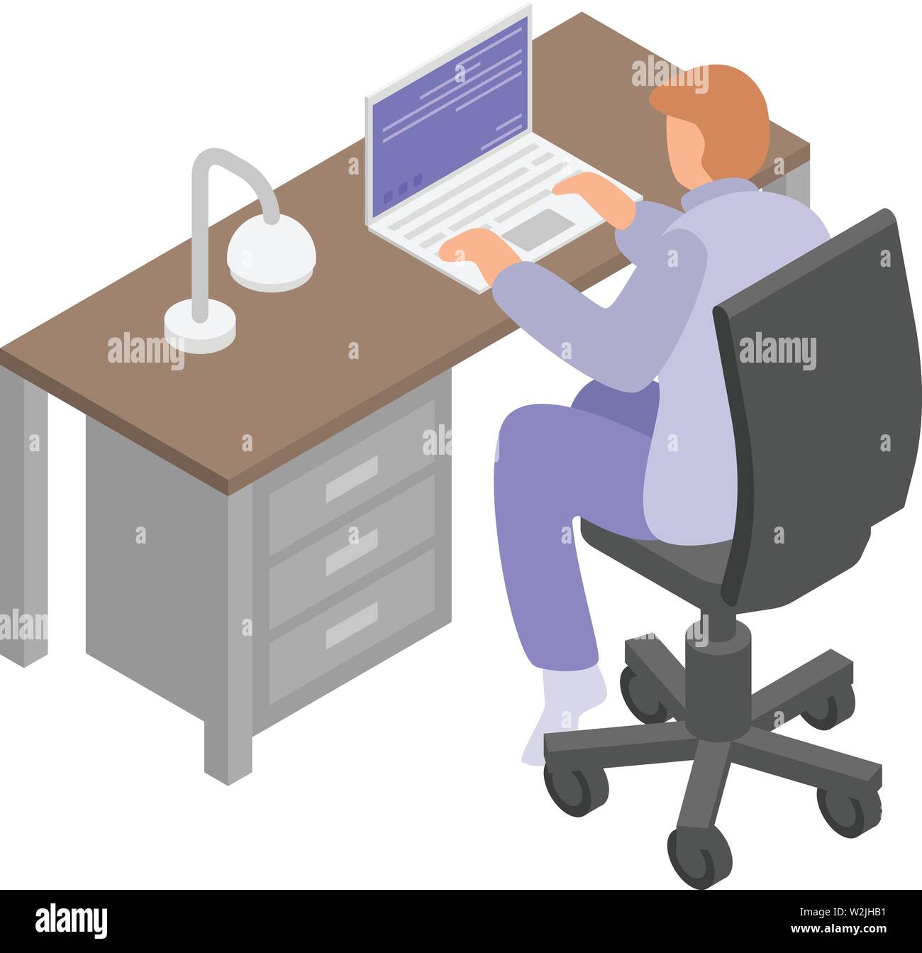 Man office worker icon, isometric style Stock Vector Image & Art - Alamy