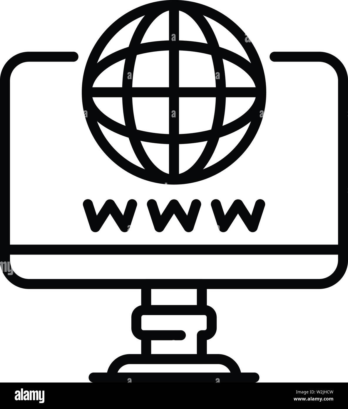 Computer domain icon, outline style Stock Vector Image & Art - Alamy