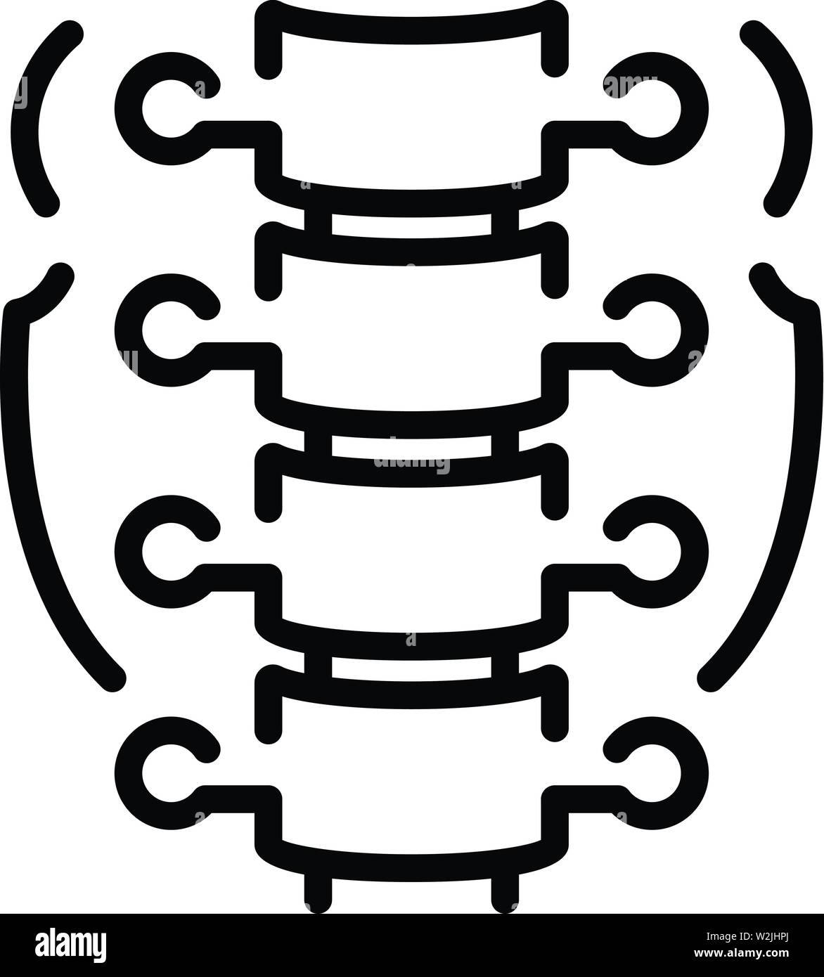 Part of human spine icon, outline style Stock Vector Image & Art - Alamy