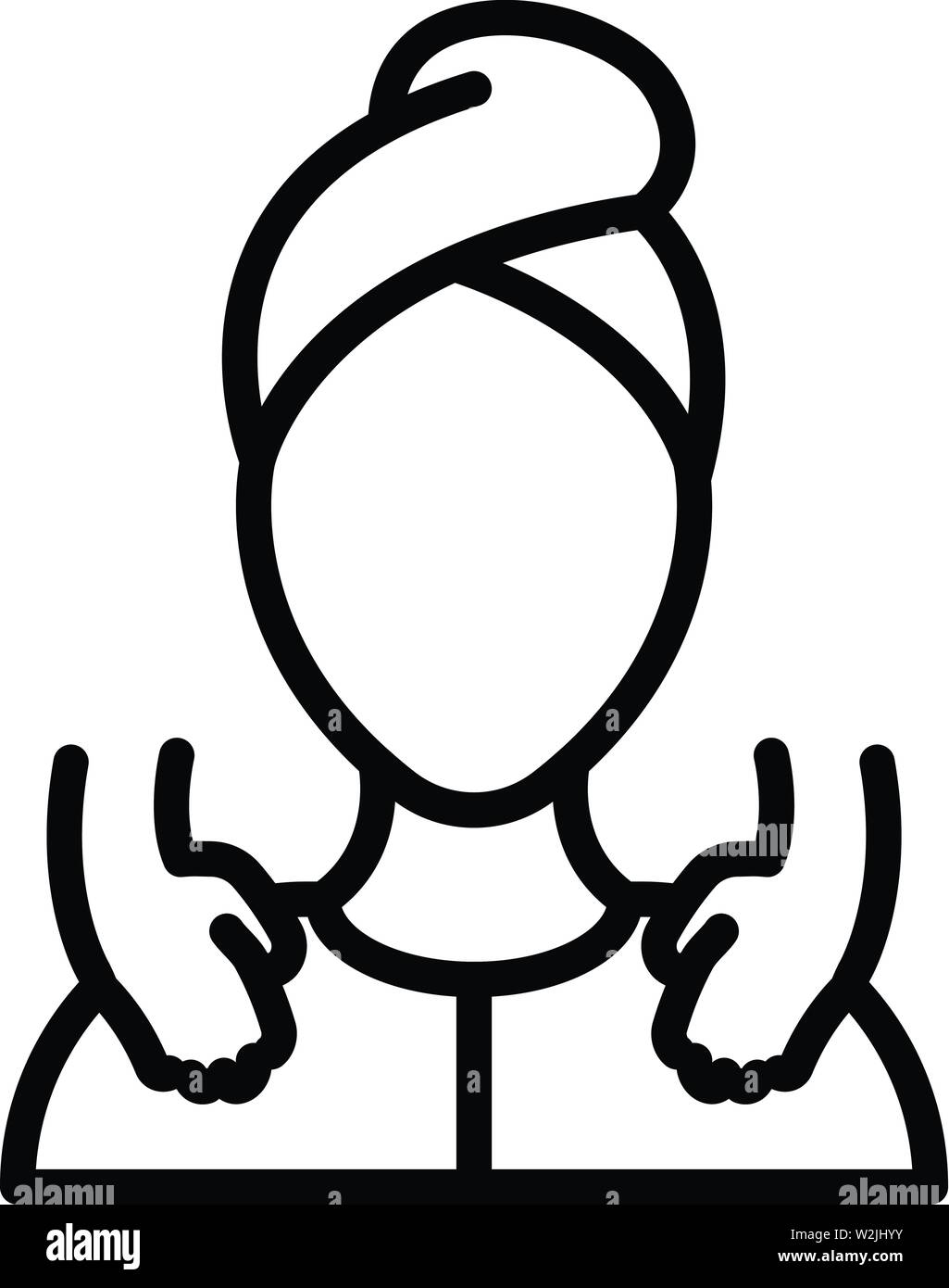 Body Massage Icon Outline Style Stock Vector Image And Art Alamy