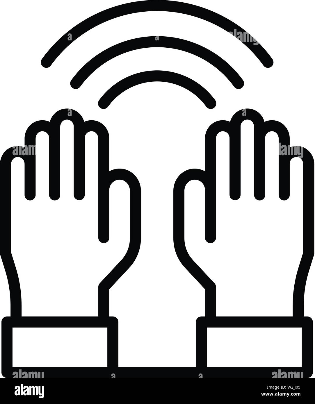 Healing with hands icon, outline style Stock Vector Image & Art - Alamy