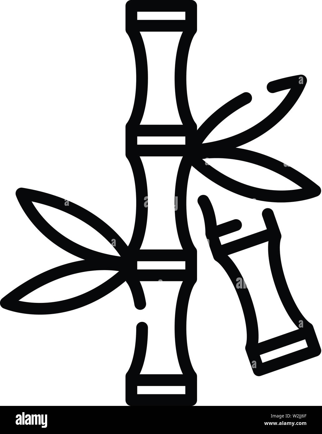 Bamboo icon, outline style Stock Vector Image & Art - Alamy