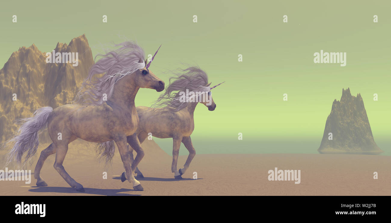 Two unicorns hi-res stock photography and images - Alamy