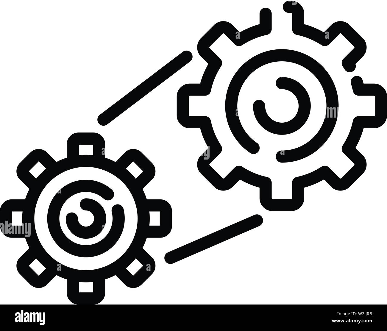 Gear system icon, outline style Stock Vector Image & Art - Alamy
