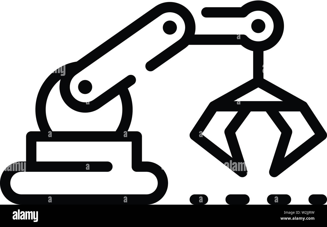 Assembly robot hand icon, outline style Stock Vector Image & Art - Alamy