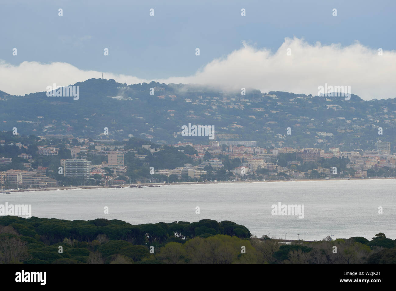 View on Cannes from the mountain in France Stock Photo - Alamy