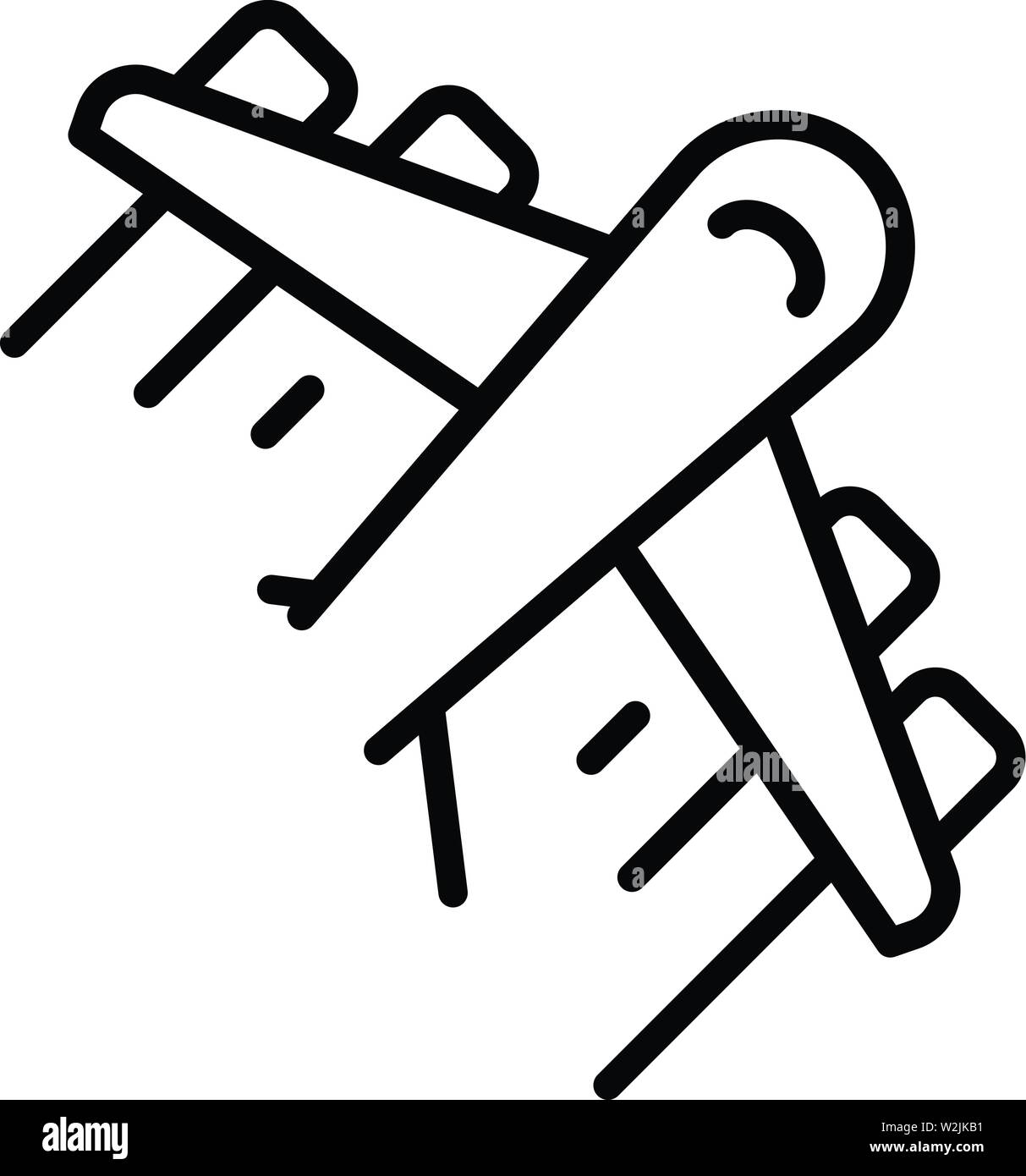 Airplane departure linear icon Black and White Stock Photos & Images ...