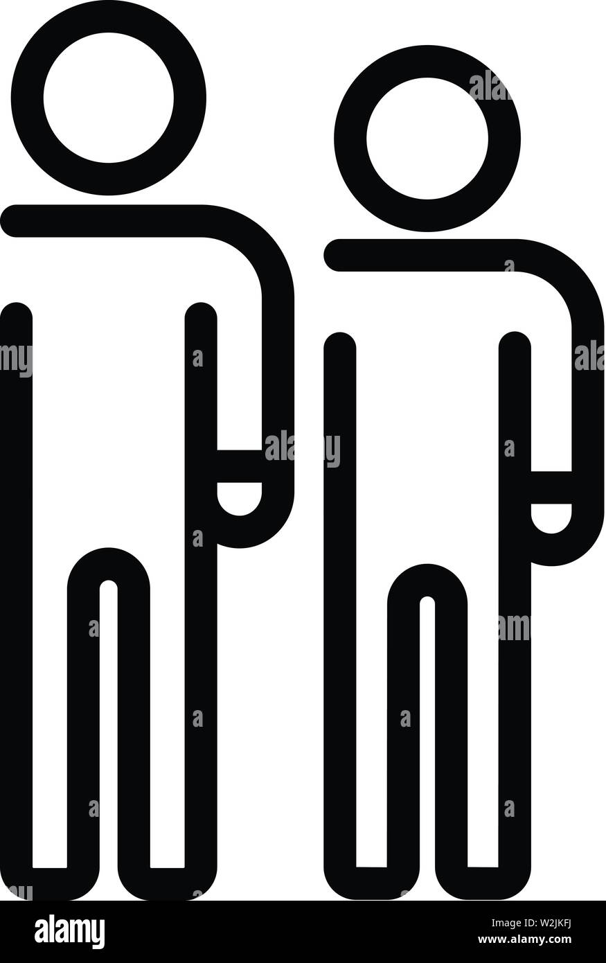 Friends icon, outline style Stock Vector Image & Art - Alamy