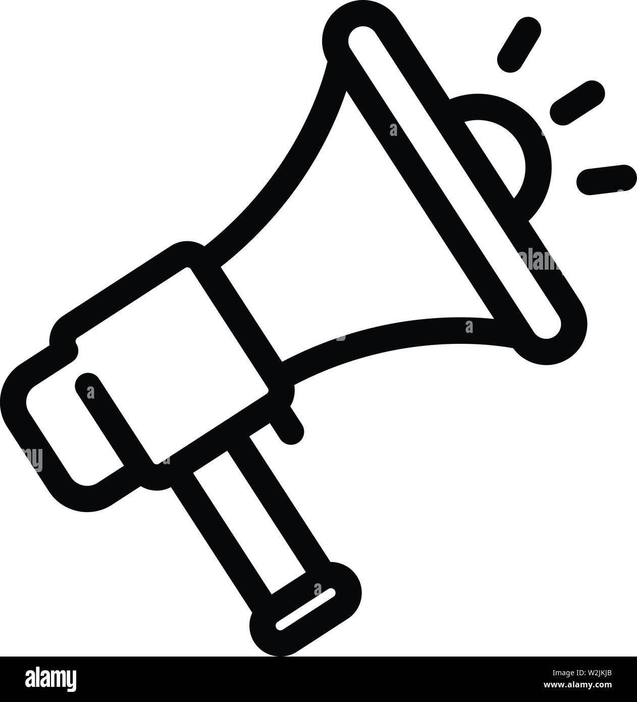 Megaphone icon, outline style Stock Vector Image & Art - Alamy