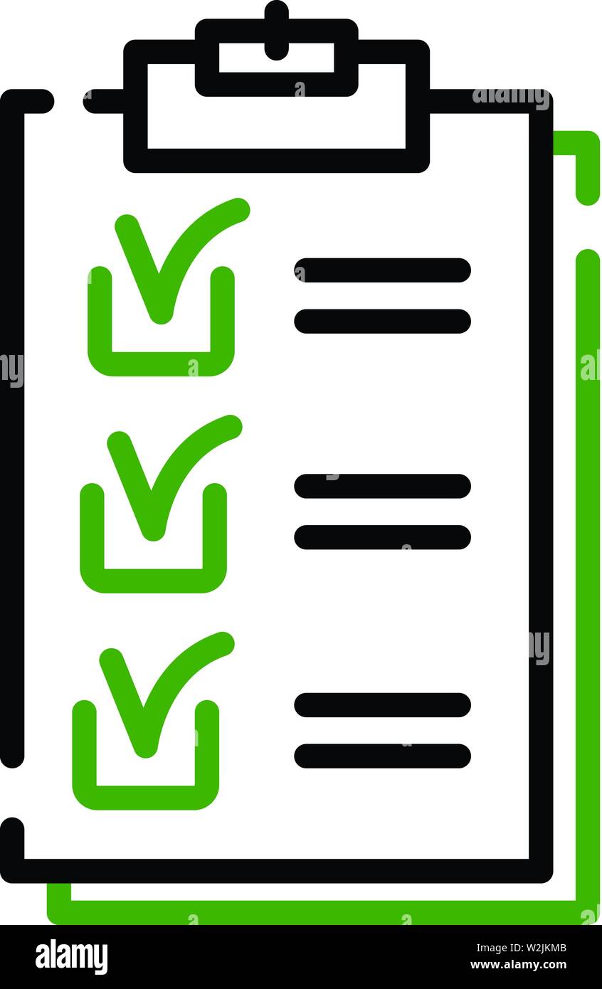Checklist icon, outline style Stock Vector Image & Art - Alamy