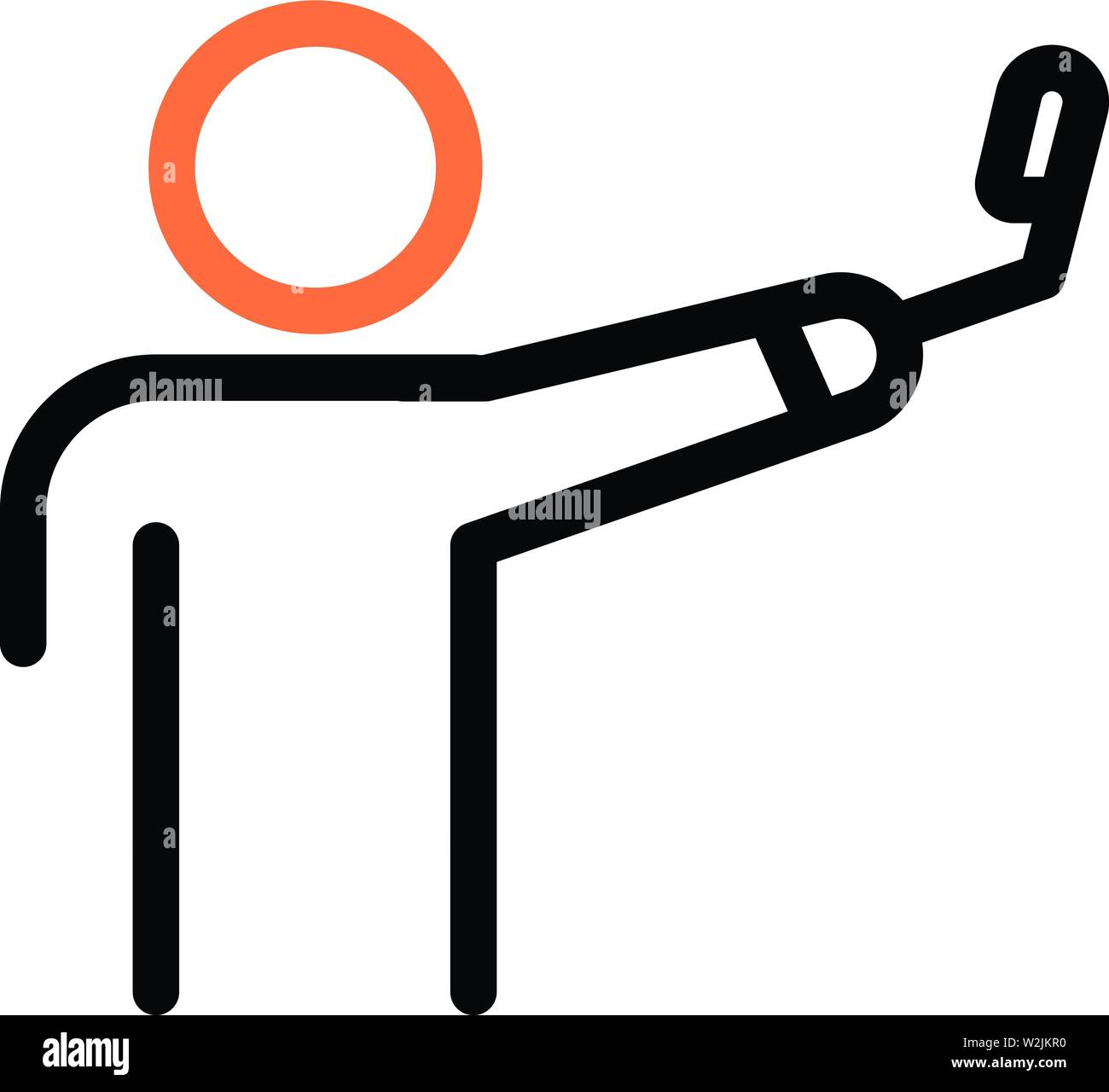 Man take selfie icon, outline style Stock Vector Image & Art - Alamy