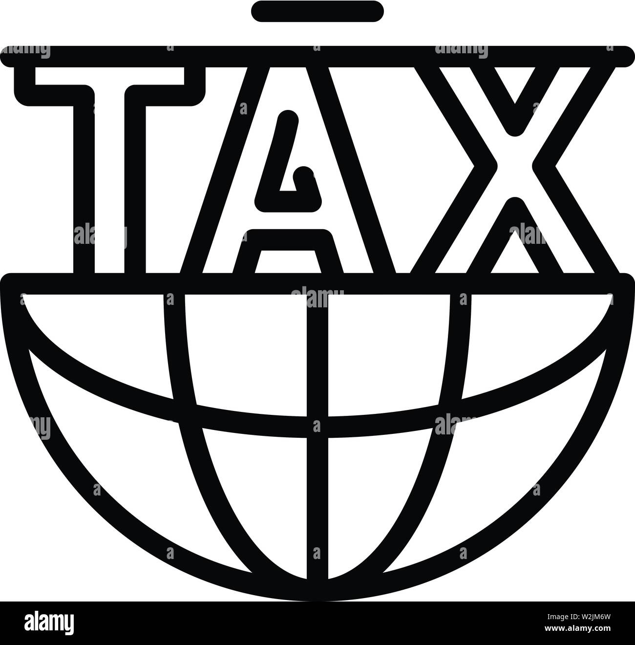 Global tax form icon, outline style Stock Vector Image & Art - Alamy