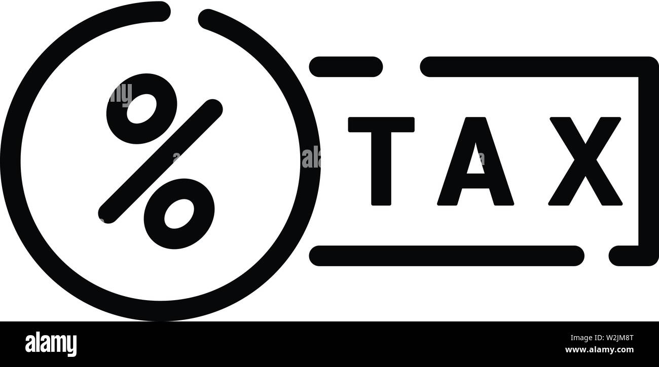 Office percent tax icon, outline style Stock Vector Image & Art - Alamy