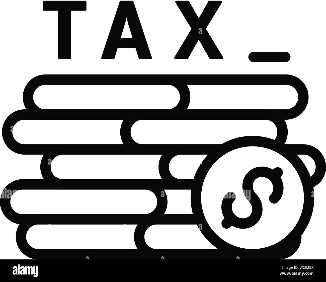 Tax money coins icon, outline style Stock Vector Image & Art - Alamy