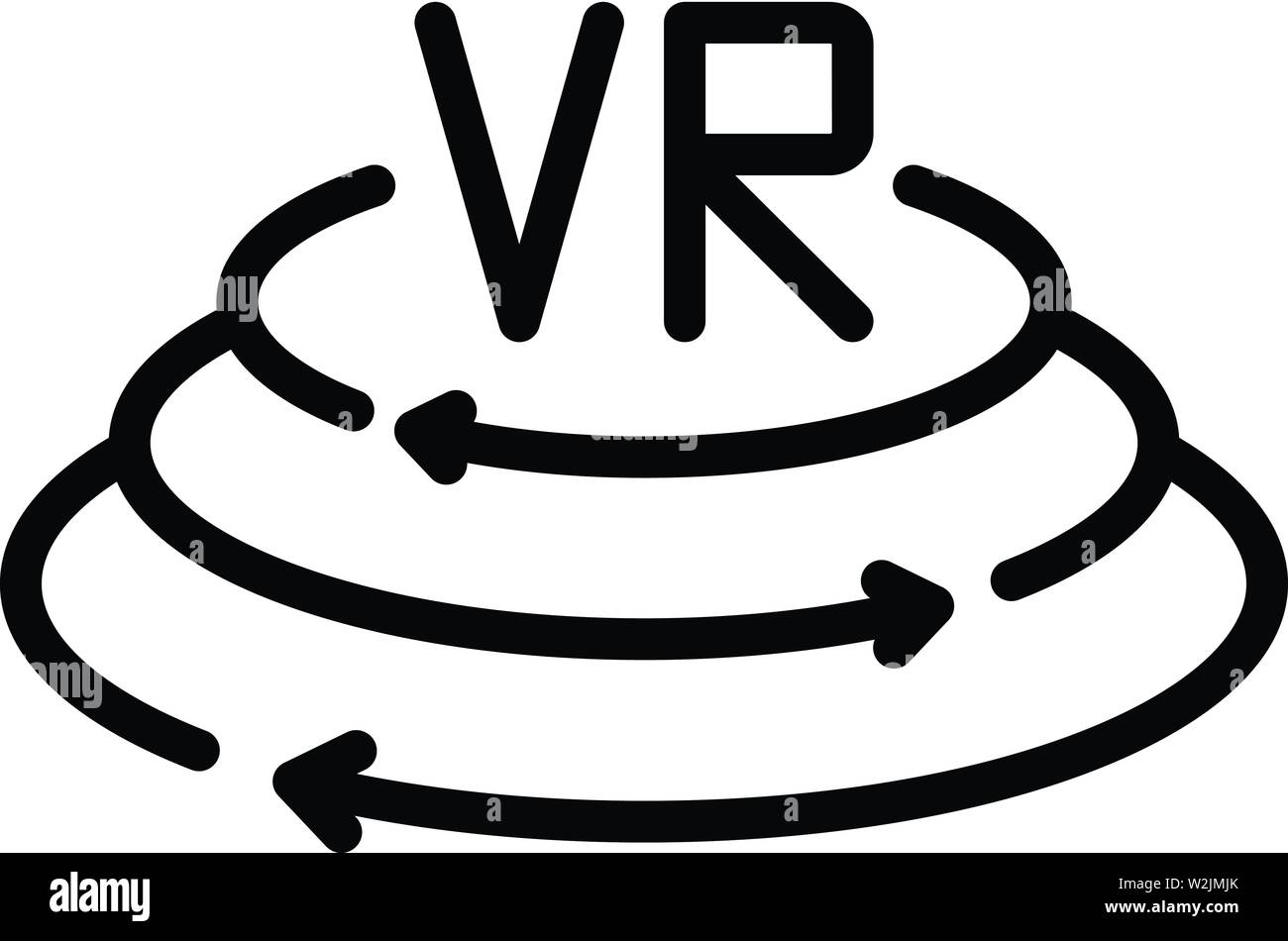 Vr reality icon, outline style Stock Vector Image & Art - Alamy