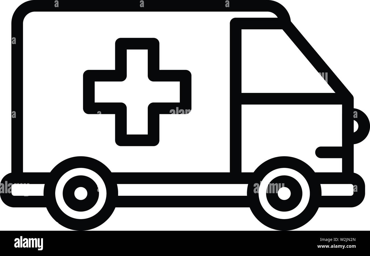 Emergency ambulance icon, outline style Stock Vector Image & Art - Alamy