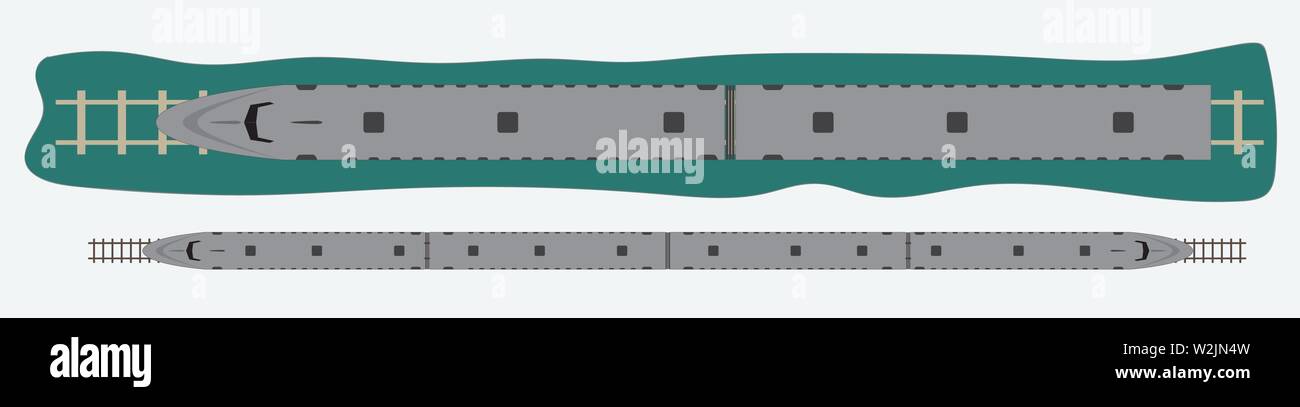 Top View of High Speet train Vector Stock Vector Image & Art - Alamy