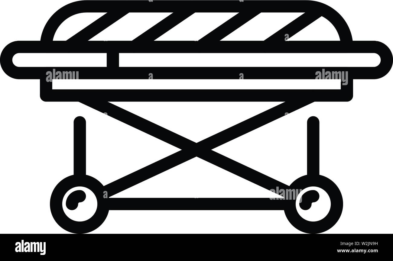 Hospital room black gurney Stock Vector Images - Alamy