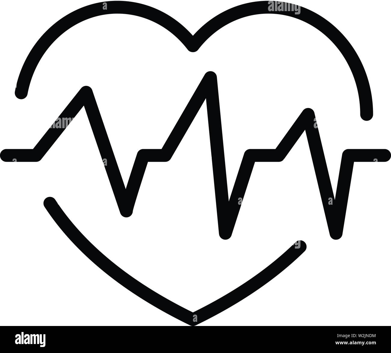 Heartbeat icon, outline style Stock Vector Image & Art - Alamy