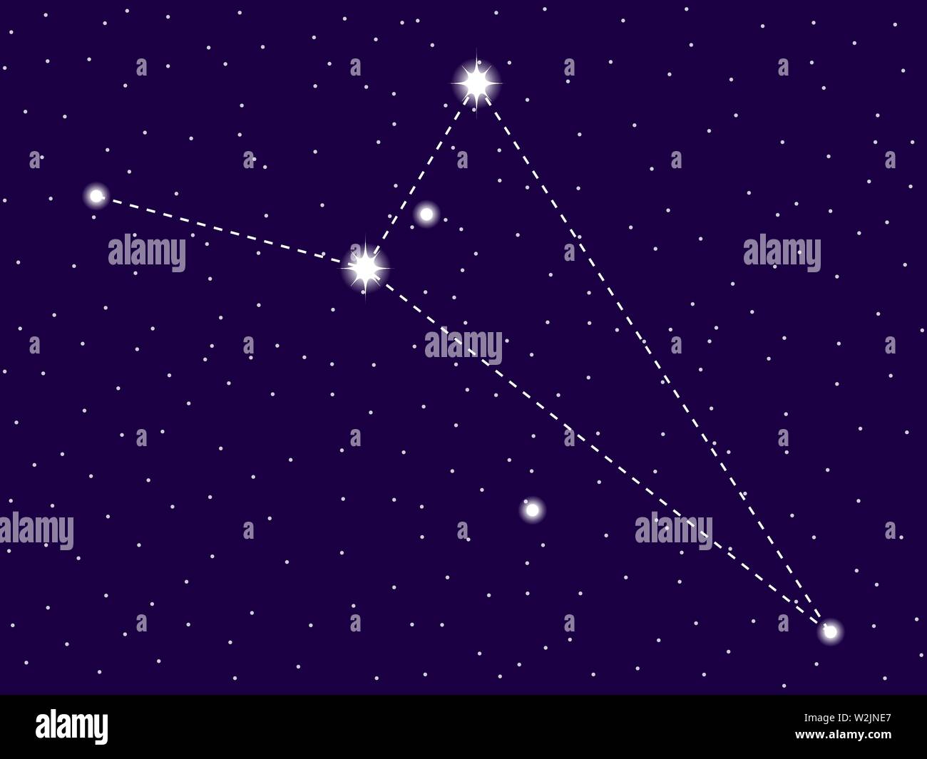 Octans constellation. Starry night sky. Cluster of stars and galaxies ...