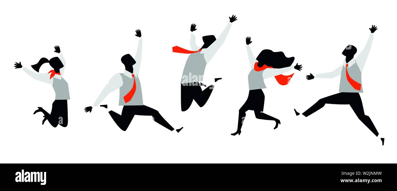 Team jump Stock Vector Images - Alamy