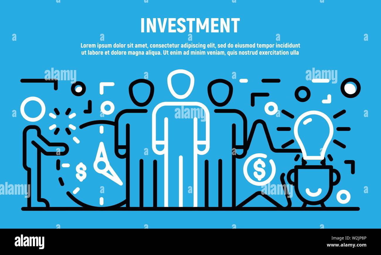 Investment banner, outline style Stock Vector Image & Art - Alamy