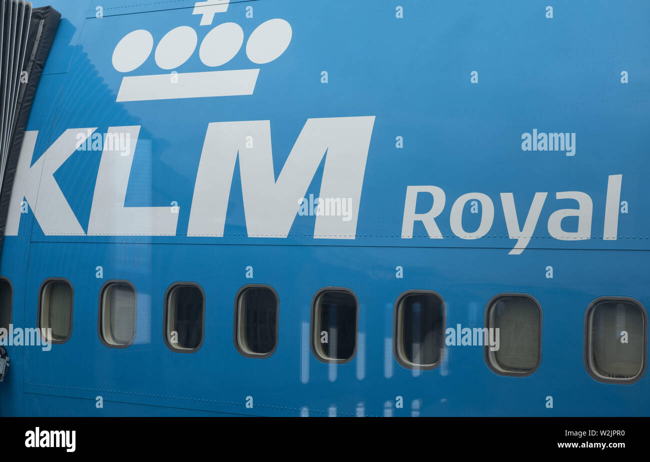 Hong Kong, China. 23rd May, 2019. KLM Royal Dutch Airlines logo seen on ...