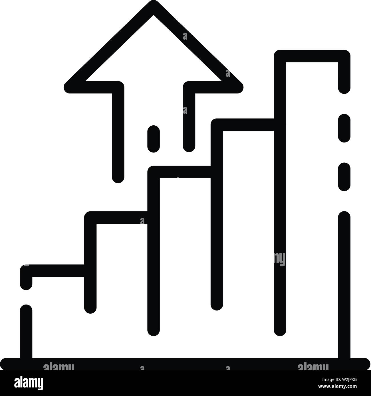 Money graph rise up icon, outline style Stock Vector Image & Art - Alamy