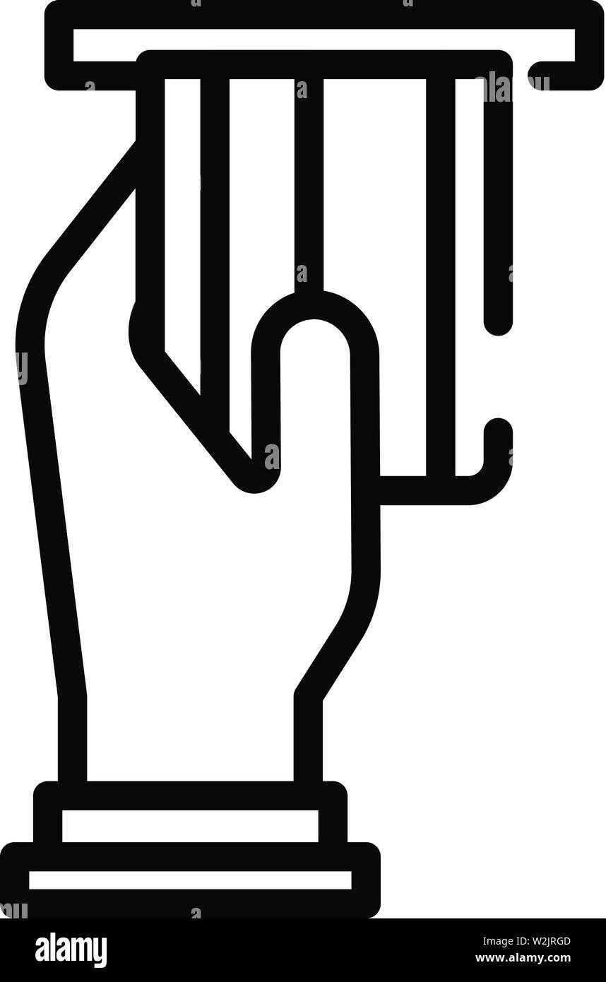 Hand take credit card icon, outline style Stock Vector Image & Art - Alamy