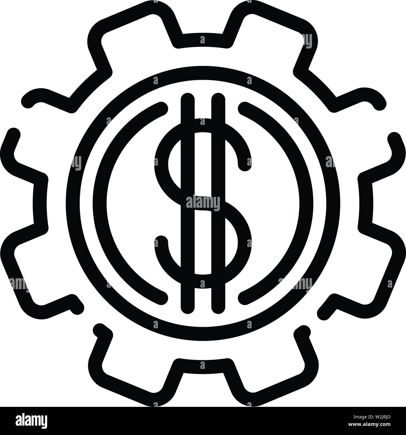 Gear money dollar factory Stock Vector Images - Alamy
