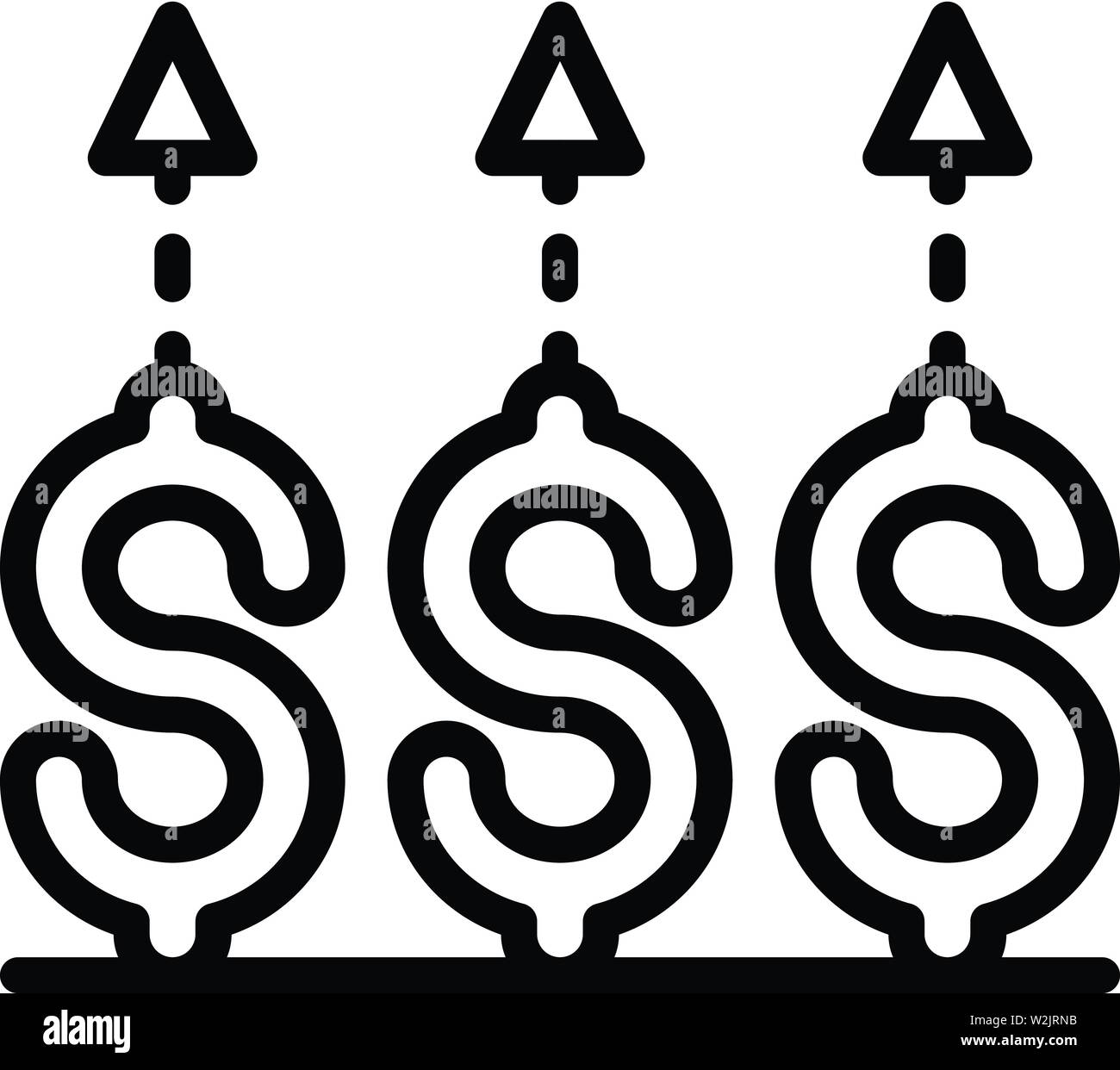 Growing money dollar bills Stock Vector Images - Alamy