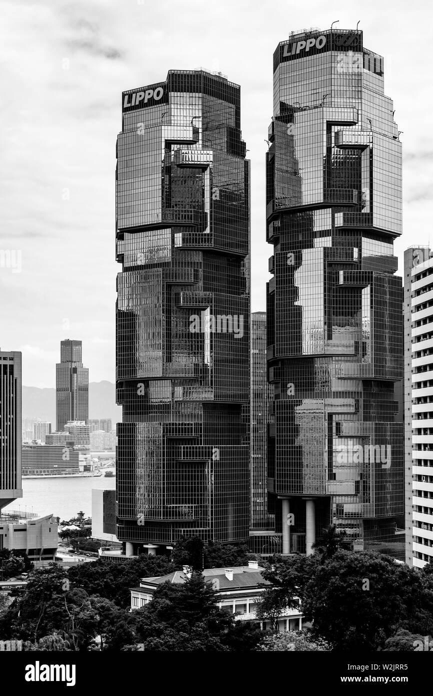 Lippo center tower Black and White Stock Photos & Images - Alamy