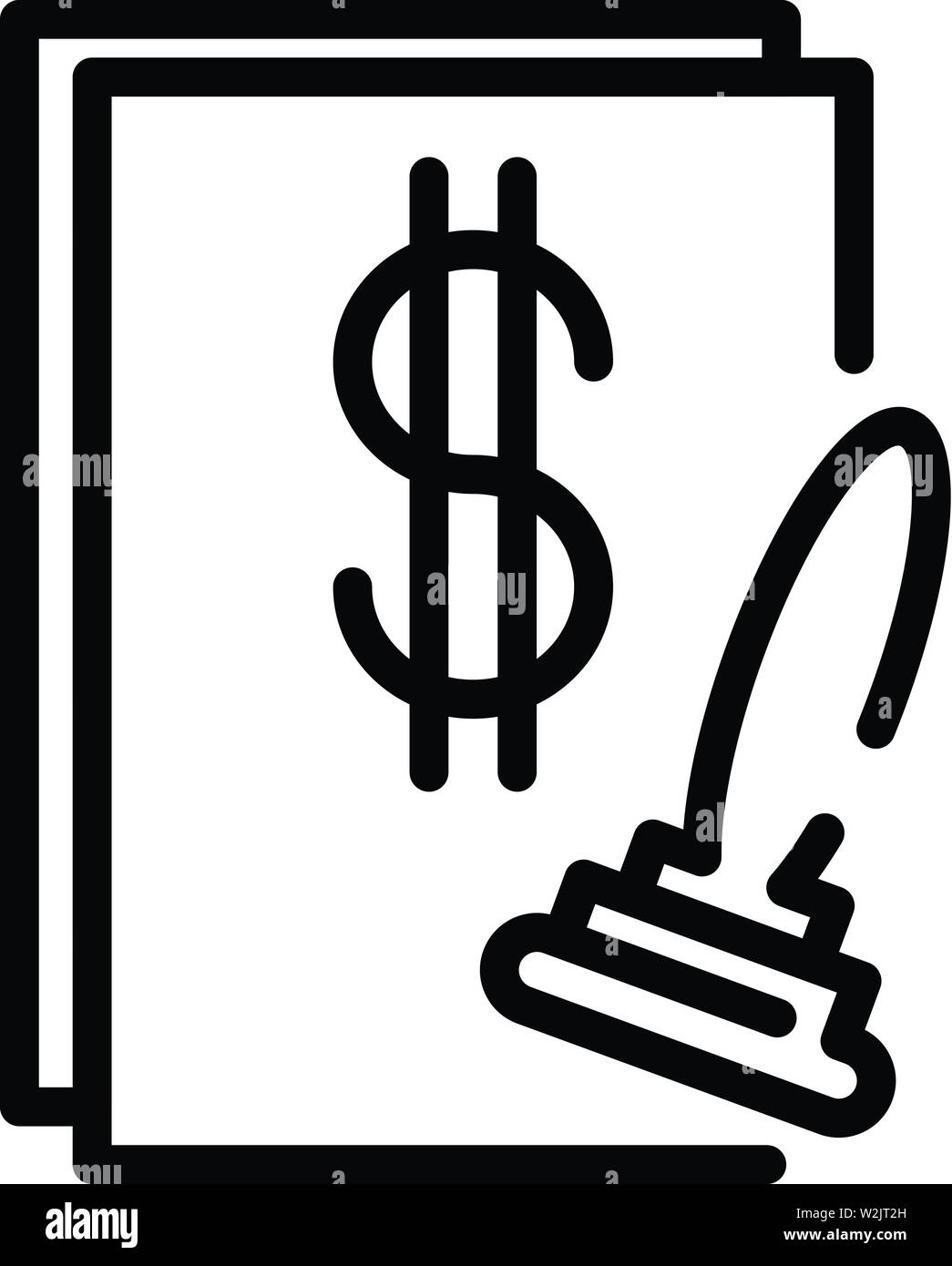 Dollar stamp icon, outline style Stock Vector Image & Art - Alamy