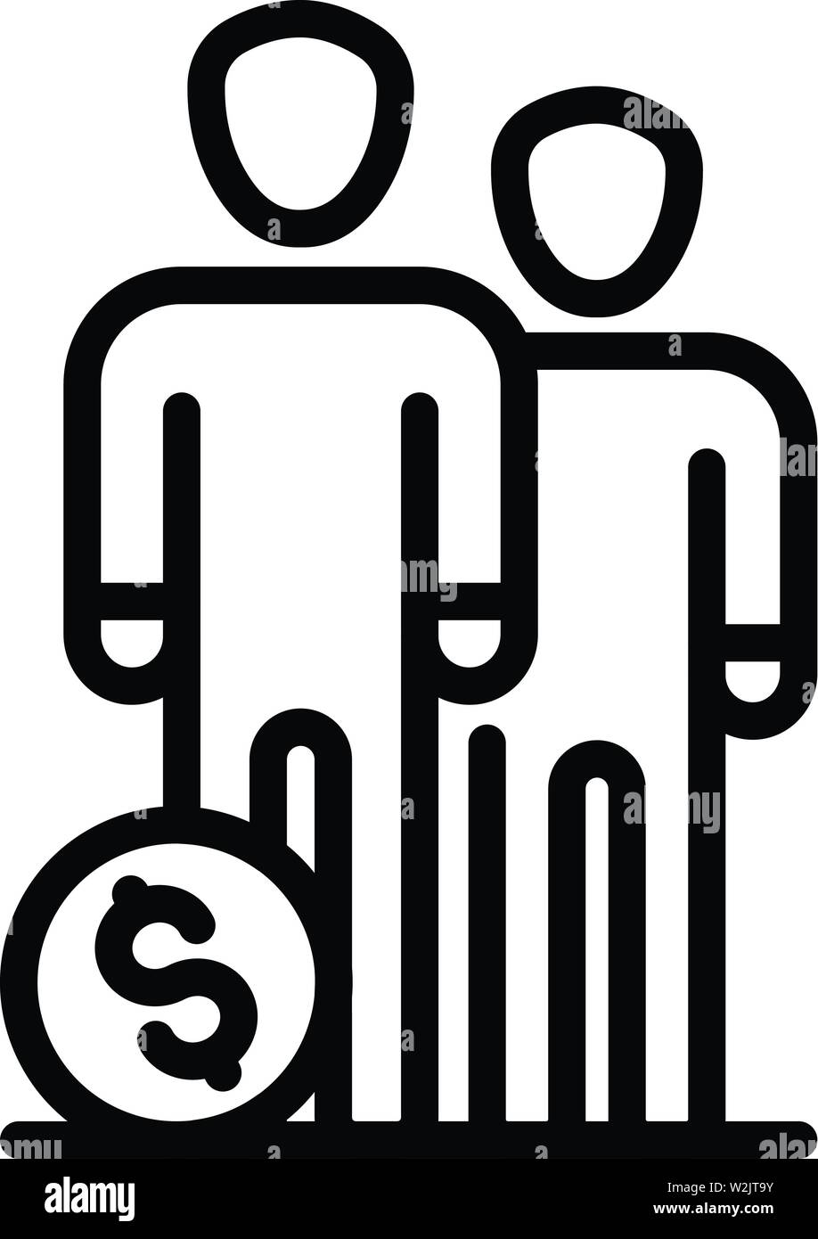 People group money budget icon, outline style Stock Vector Image & Art ...