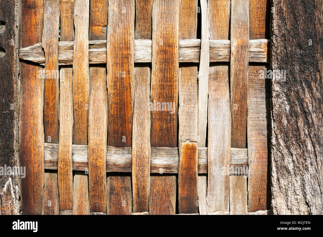 Wattle wall in a timber framed building Stock Photo - Alamy