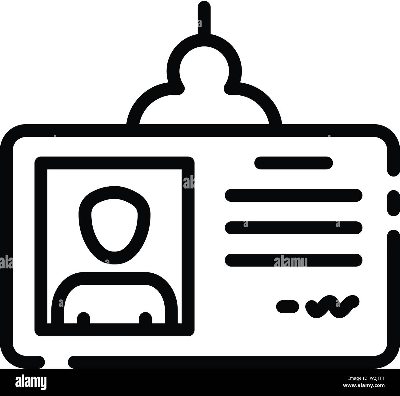 Personal id card icon, outline style Stock Vector Image & Art - Alamy
